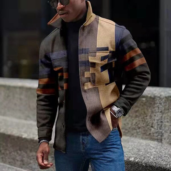 Bonsir New Casual Oversized Loose Coat Men Jacket Autumn Stripe Splici ... Bonsir New Casual Oversized Loose Coat Men Jacket Autumn Stripe Splici ...